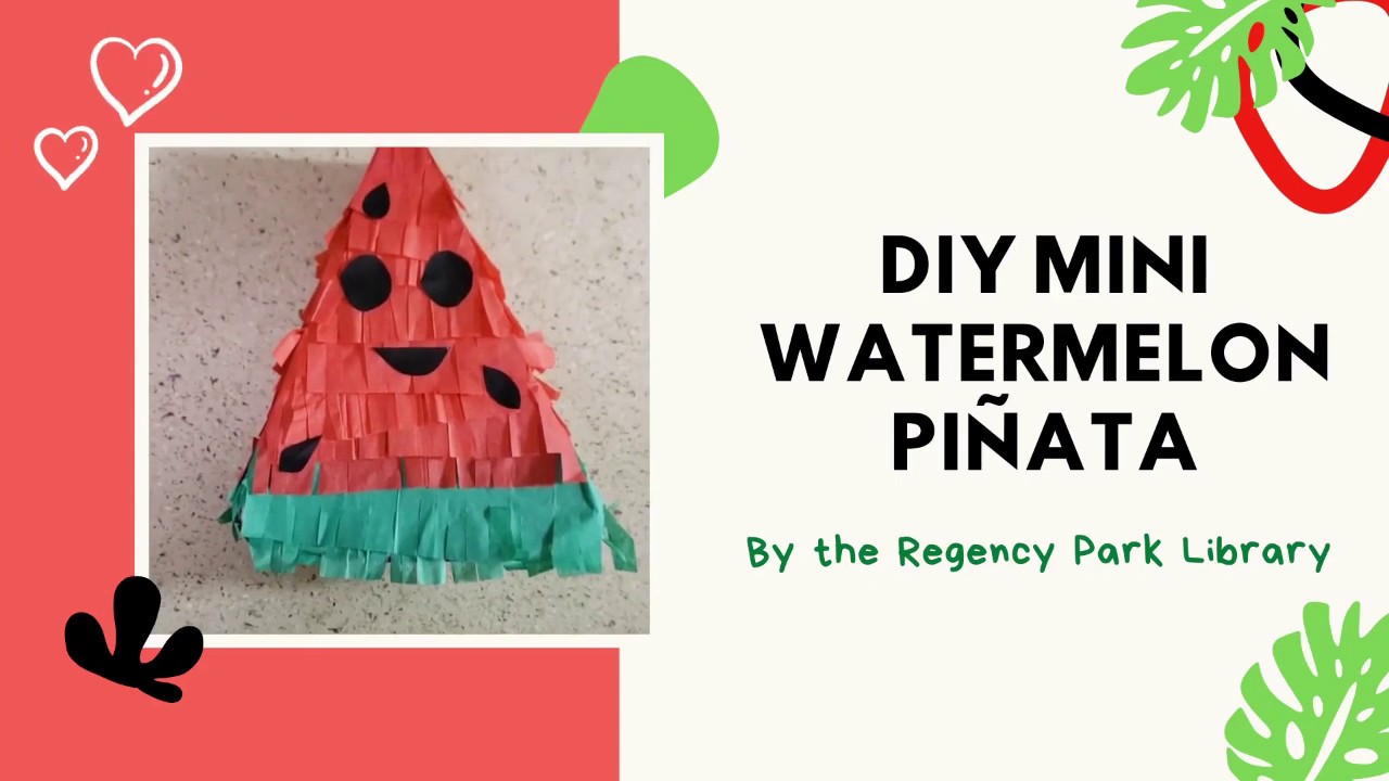 DIY Mini Watermelon Piñata - YouTube