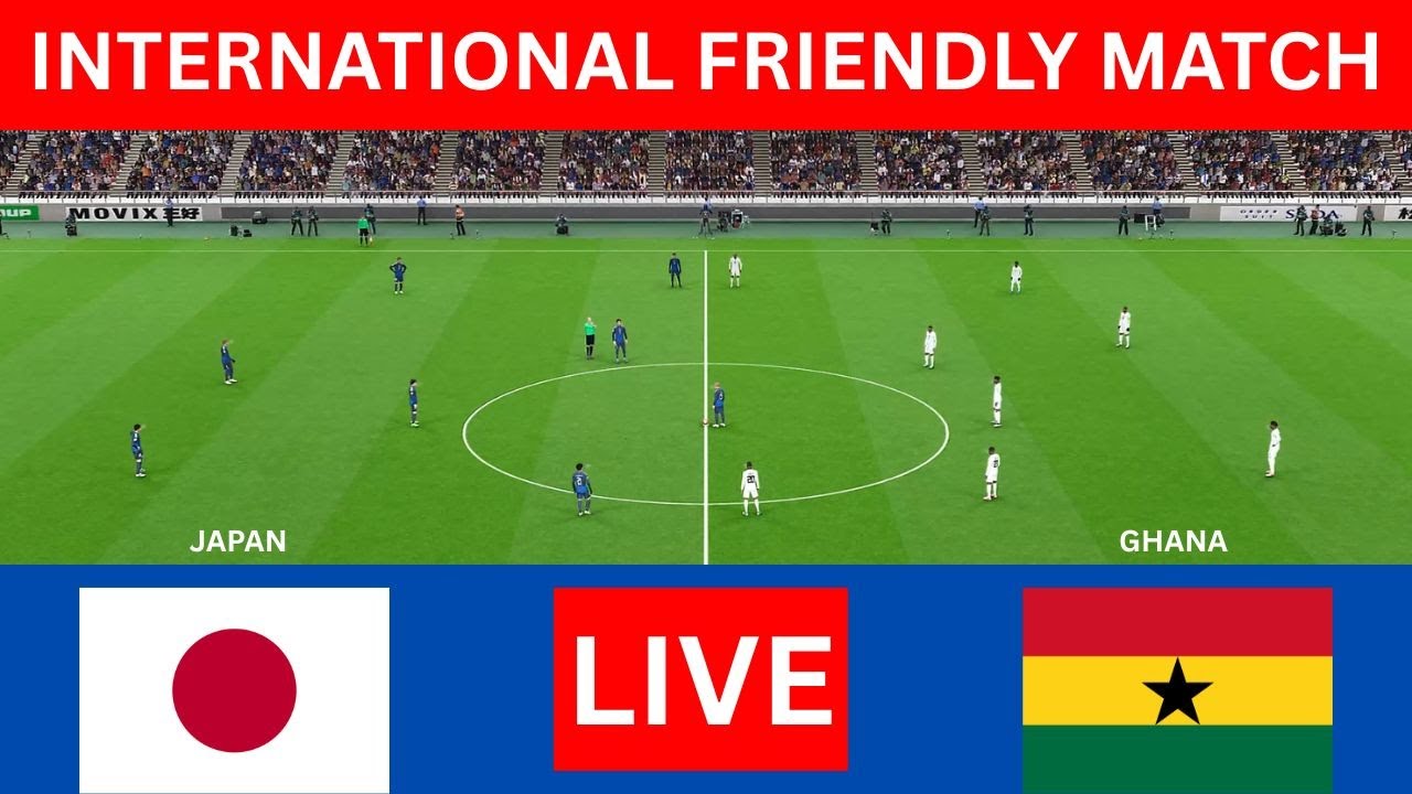 🔴 LIVE JAPAN vs GHANA - INTERNATIONAL FRIENDLY MATCH 2025 |PES 2021 ...