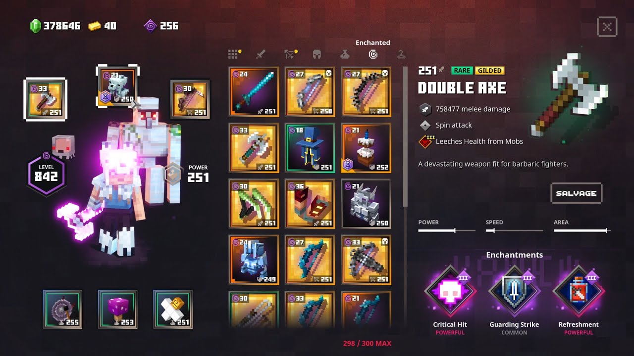 Minecraft Dungeons Arctic Fox Pet Build Apoc+25 Fiery Forge - YouTube