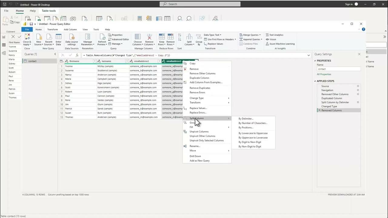 Power BI: Extracting Domain Names from Emails | Easy Power Query Tutorial | 365.Training - YouTube