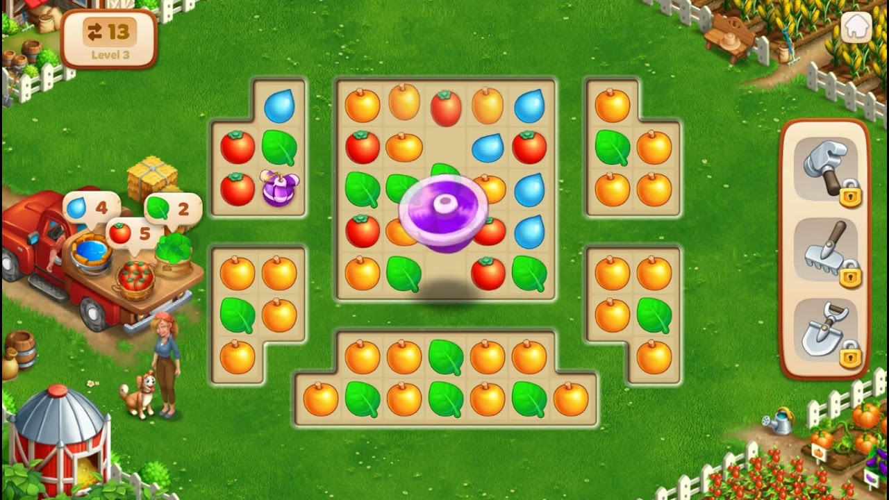 Farm Rescue Match 3 Instant Level 4 - YouTube