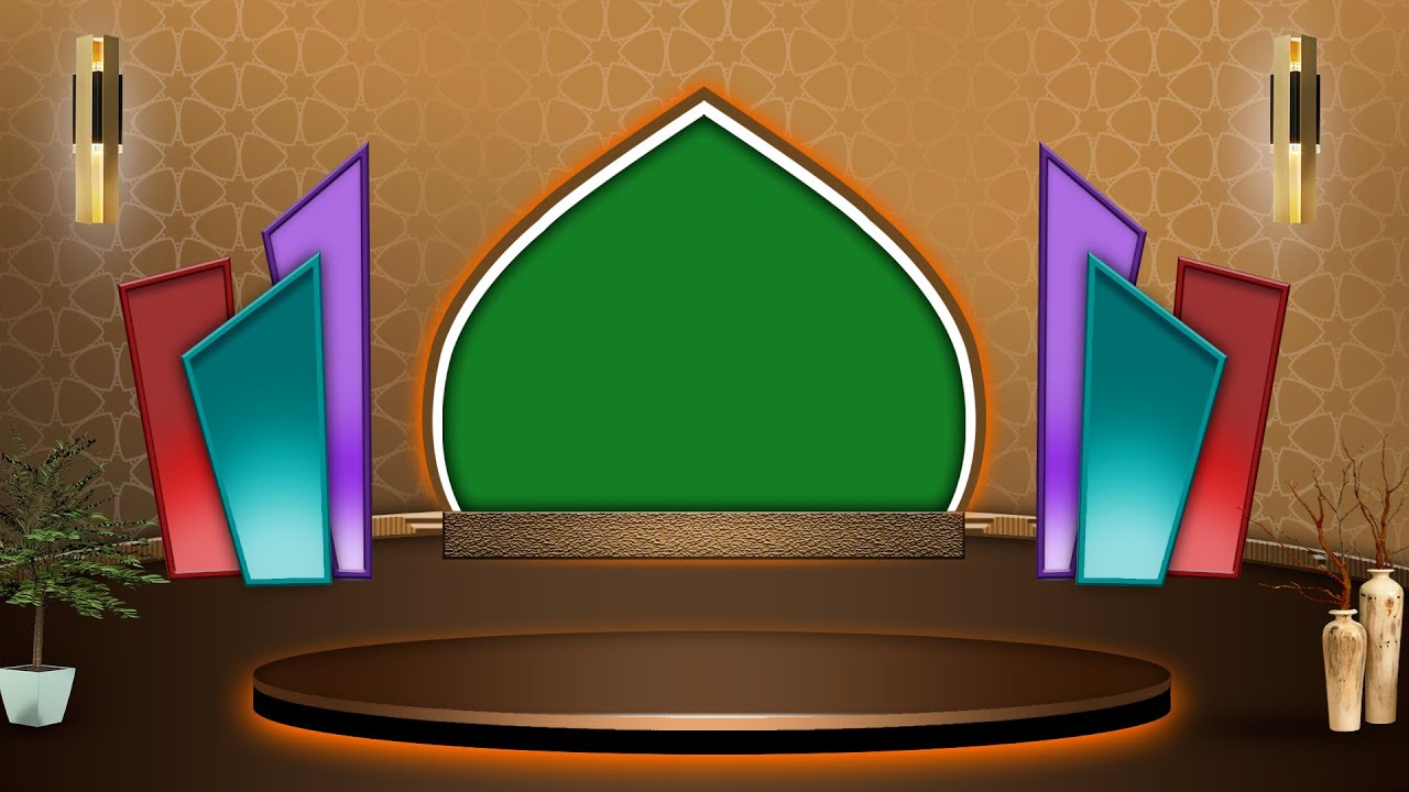 Islamic Virtual Studio Green Screen Islamic Background Video Best Video ...