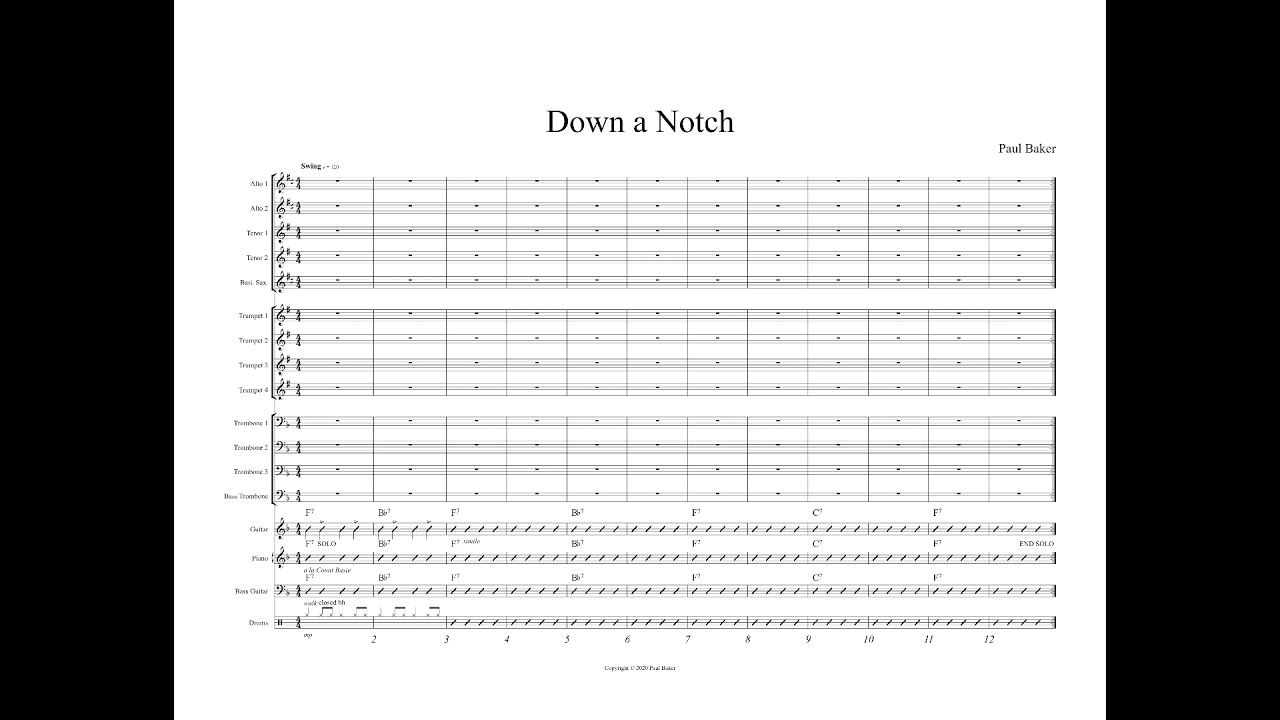 Down a Notch - Grade 3 swing by Paul Baker - YouTube