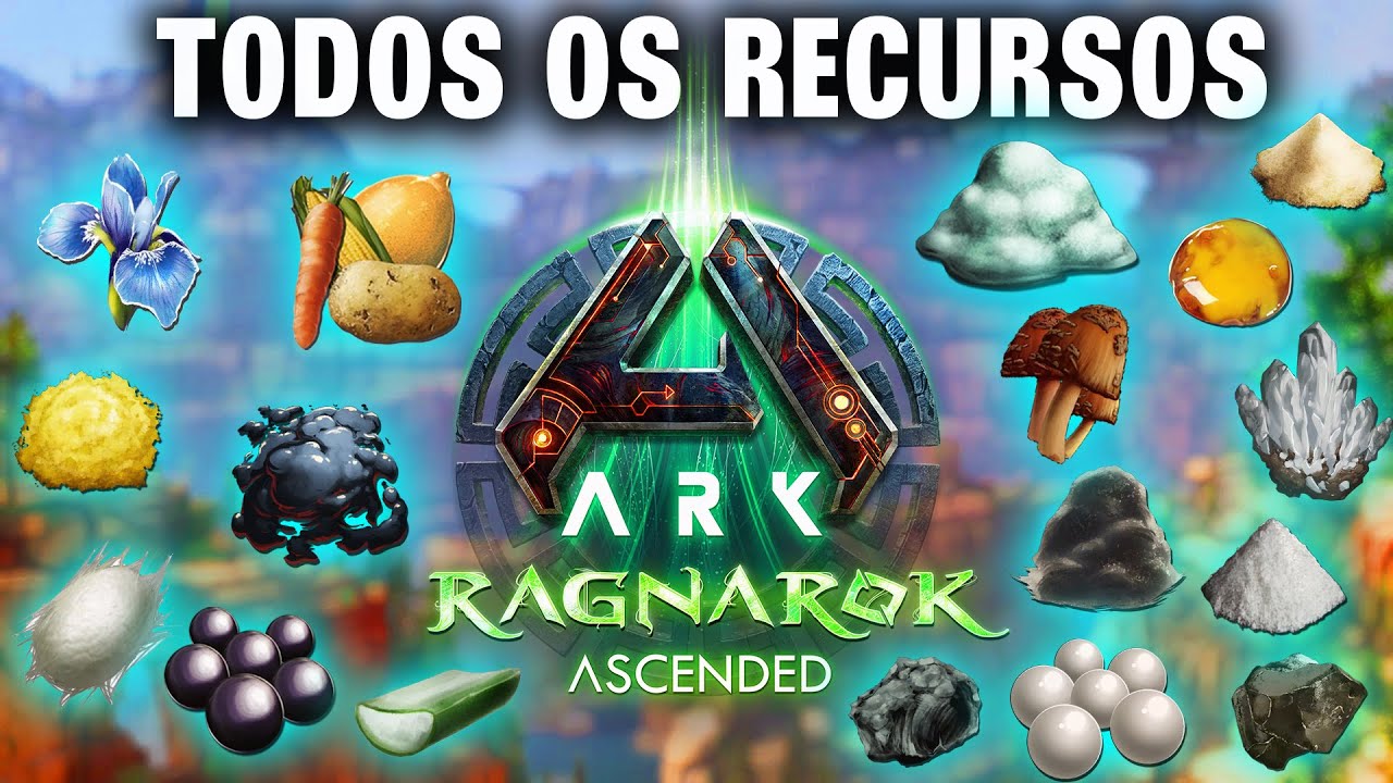 LOCALIZAÇÃO DE TODOS OS RECURSOS NO MAPA RAGNAROK! Ark: Survival ...