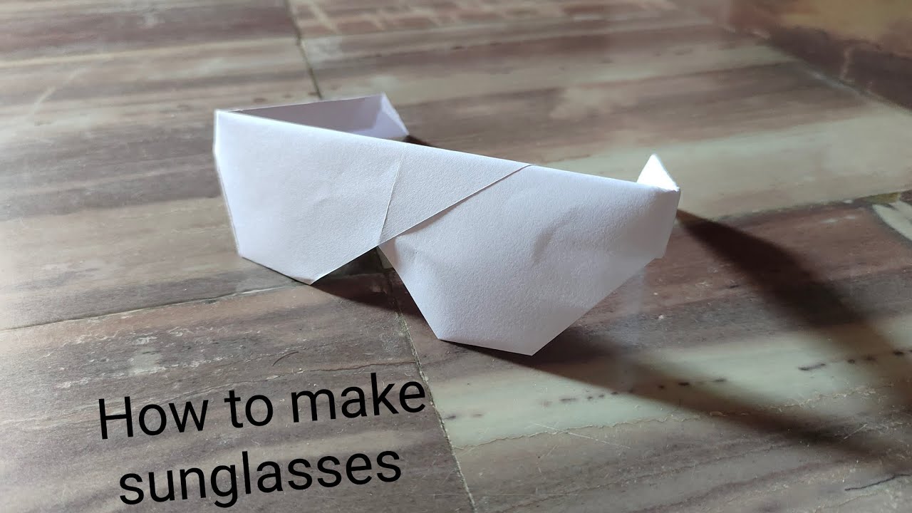 How to make origami Sunglasses-Paper sunglasses - YouTube