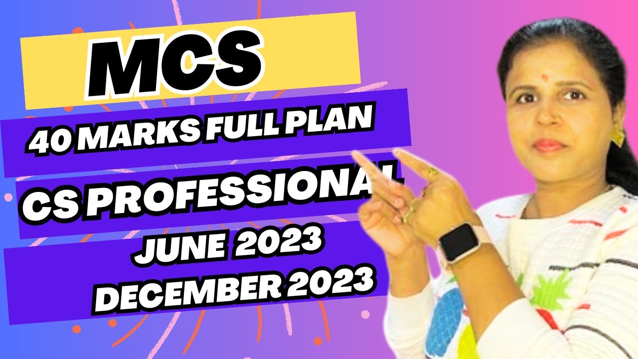 MCS/MDCS 40 MARKS FULL PLAN || HOW TO ATTEMPT 40 MCS MARKS QUESTION # ...