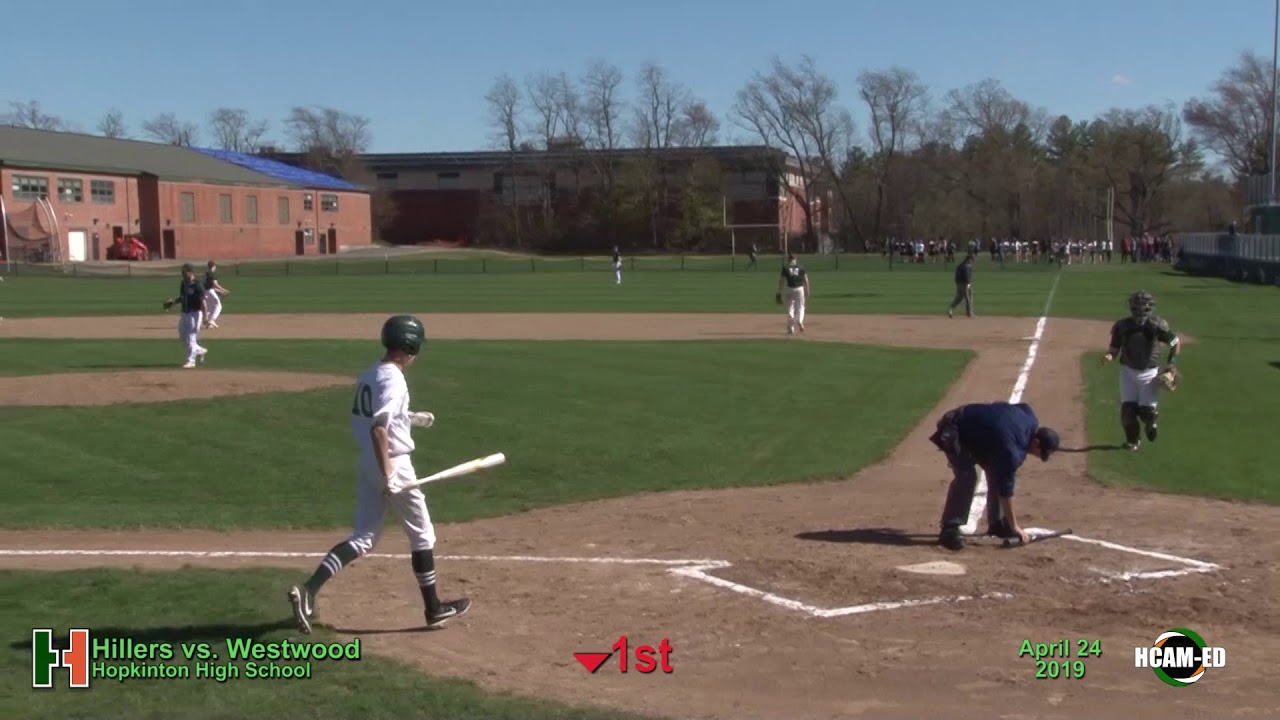 Hiller Varsity Baseball vs. Westwood - YouTube
