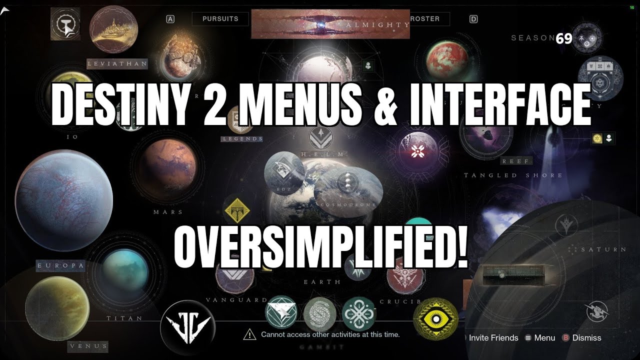 Destiny 2: Menus & Interfaces oversimplified! - YouTube