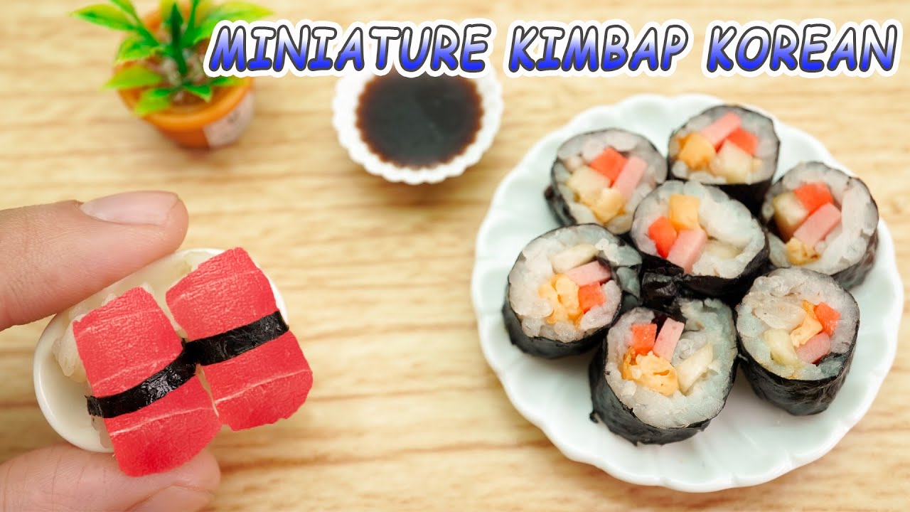 How To Make Miniature KIMBAP | Korean Street Food by Tiny Cooking ...