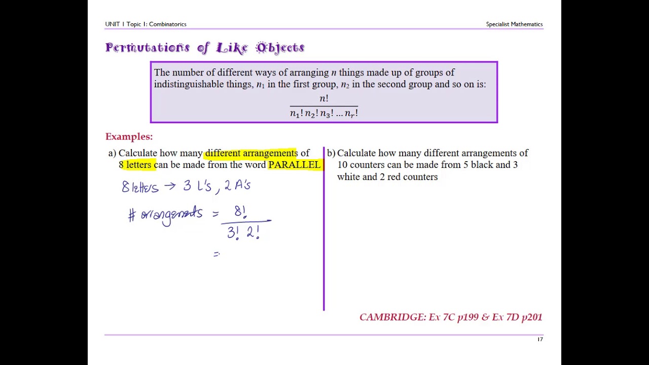 Permutations of like objects - YouTube