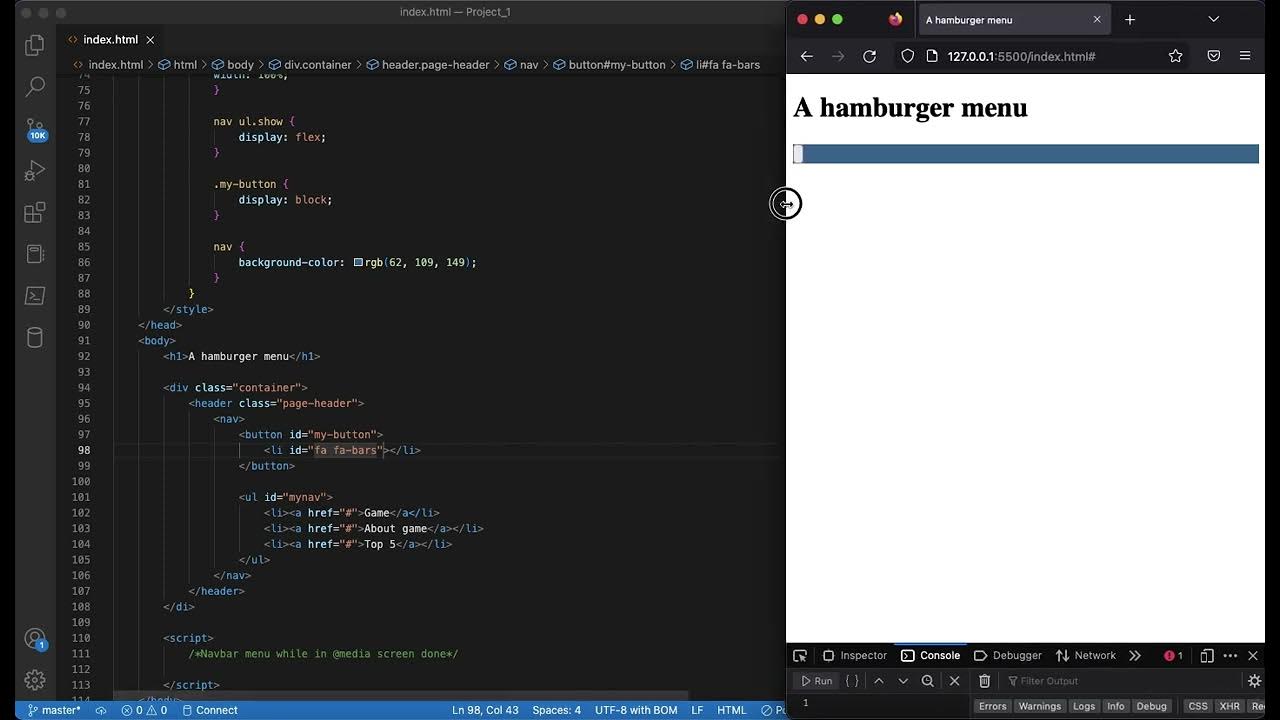 How to create hamburger menu with HTML, CSS and JavaScript? - YouTube