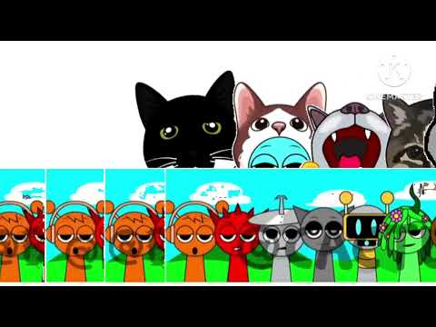 Sprunki OC Maxwell Cat, Pop Cat, Laughing Cat, OO EE AA Cat, Nyan Cat & Dam Dam Didi Didi Cat