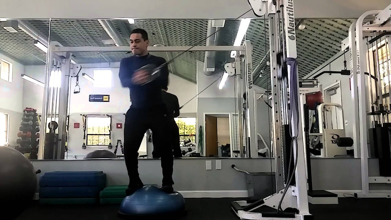 Lvl 3 Strength/Stability/Speed...core Bosu cable decline rotations ...