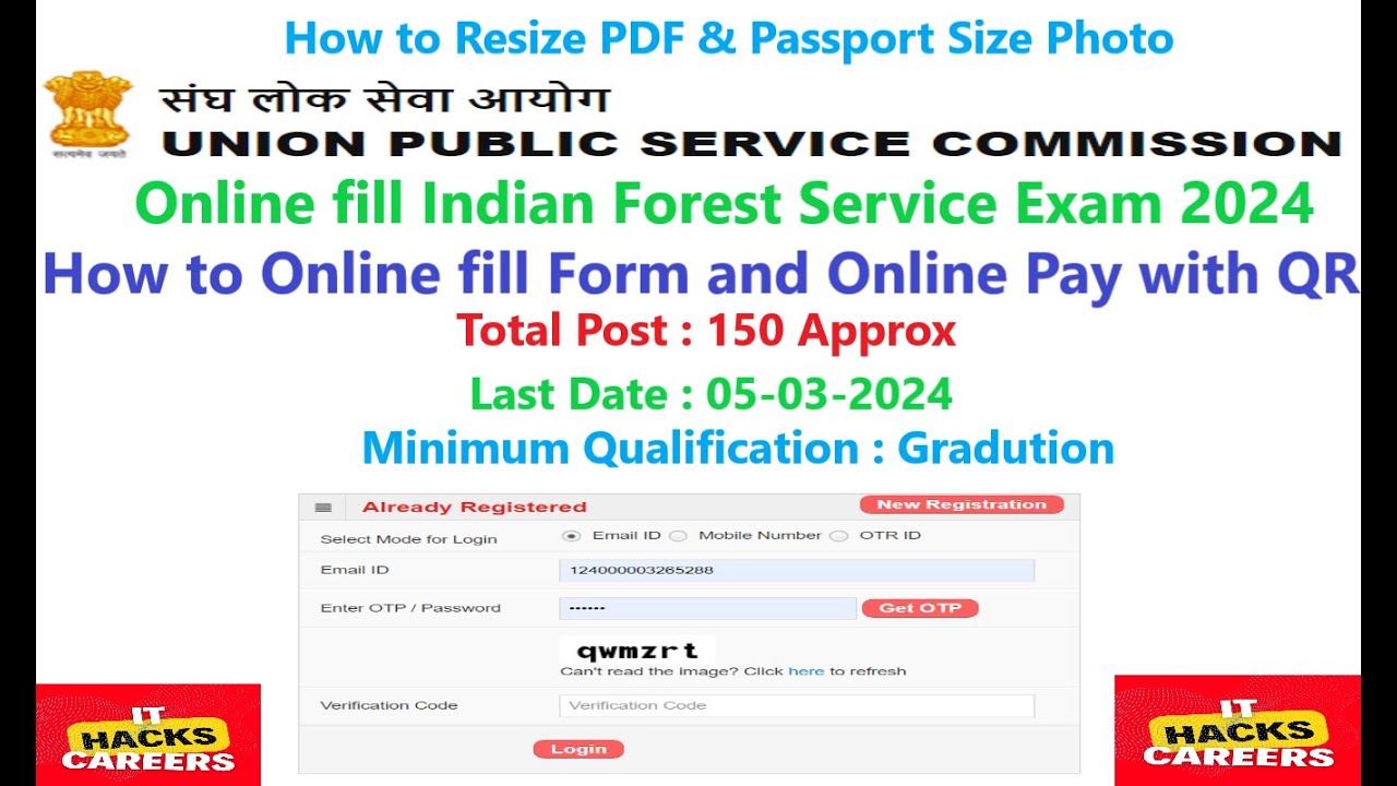 UPSC IFS Notification 2024 | UPSC IFS form filling 2024 | How to fill ...
