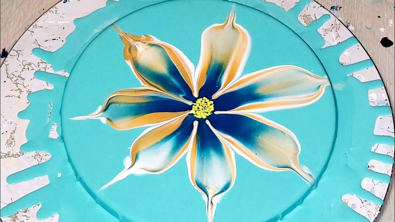 BEST For BEGINNERS! Pour, Swipe and Spin Flower Using All Pre-mixed ...