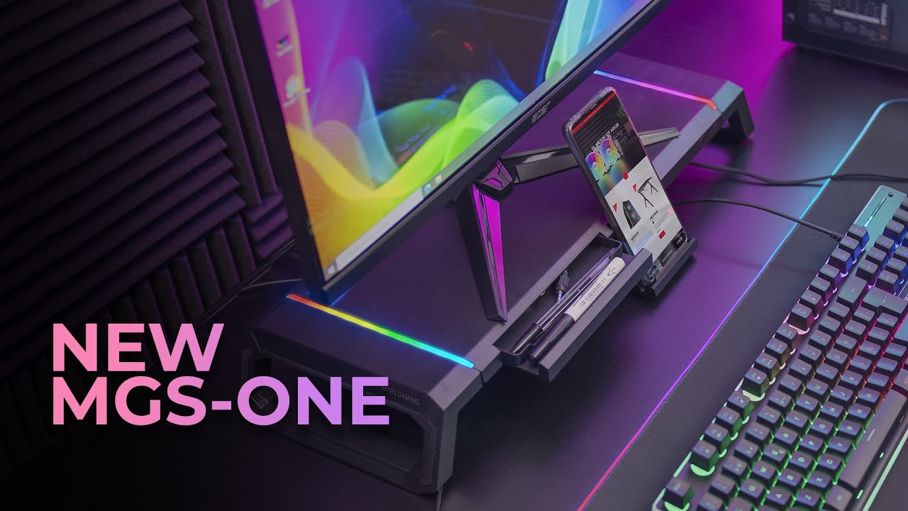 Adjustable Monitor Stand with RGB CHROMA Lighting MGS-ONE | Mars Gaming ...