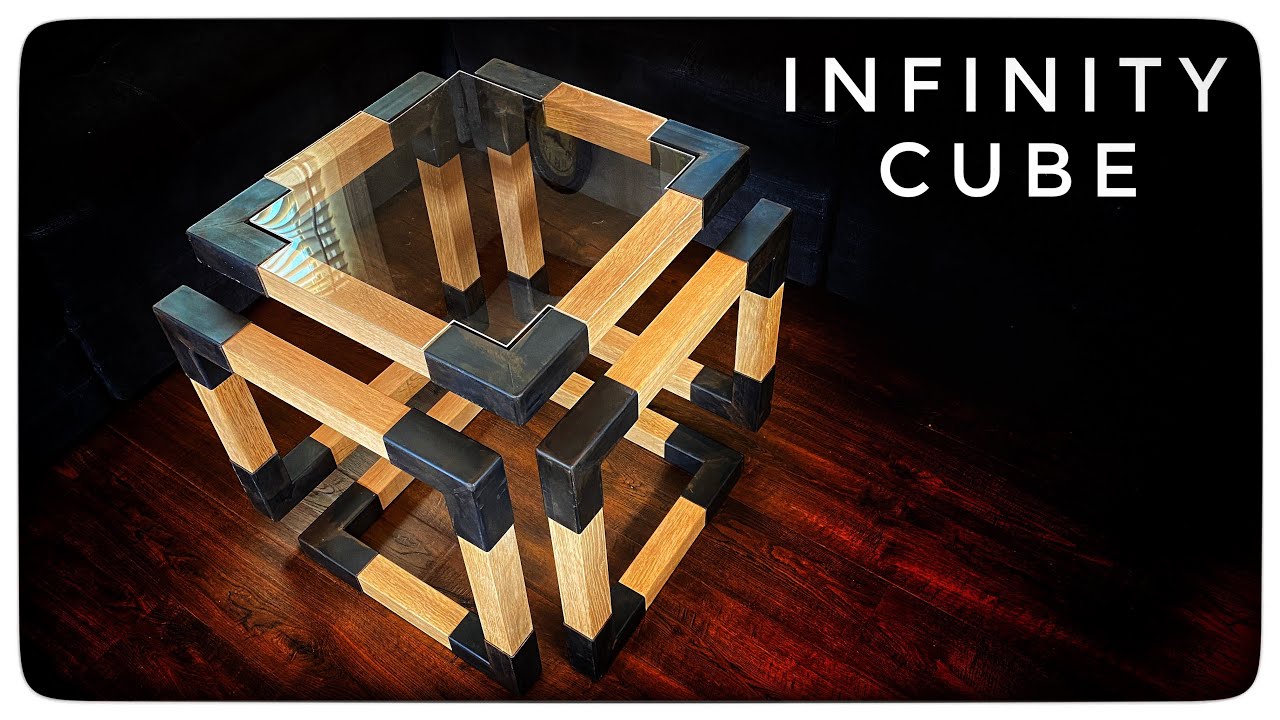 Wooden Infinity Cube Table - YouTube