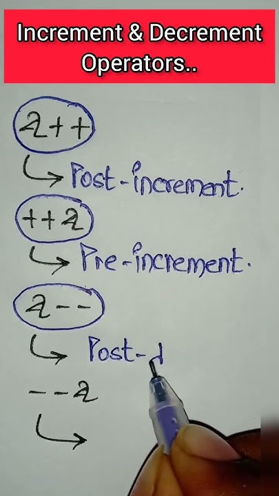 Increment & Decrement Operators used in "C"|#shorts #coding - YouTube