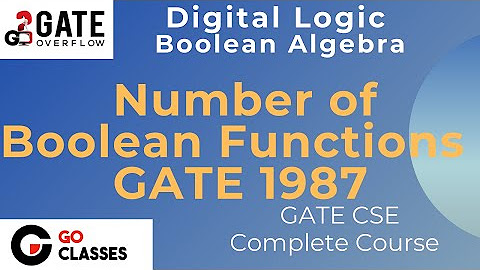 Digital Logic : Boolean Algebra GATE PYQs | GATE Previous Years Questions - YouTube