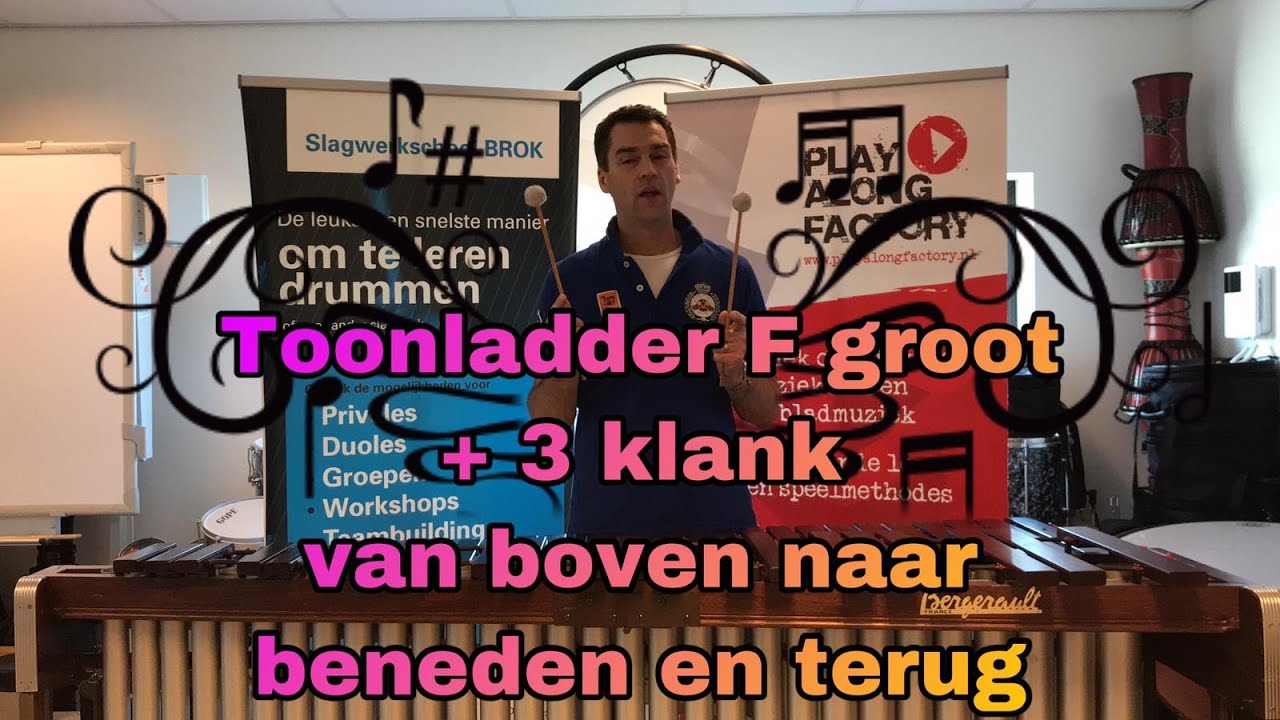 Toonladder van F groot en drieklank van boven naar beneden. - YouTube