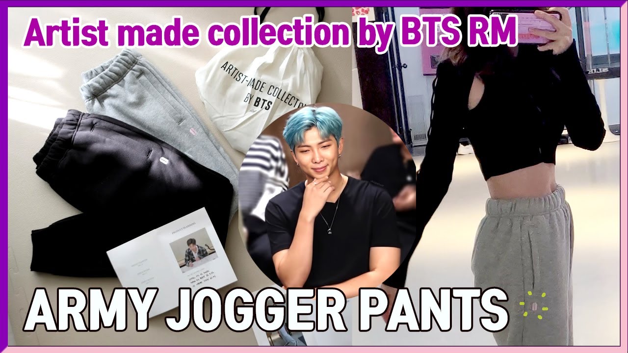 Artist Made Collection by BTS RM - Army Jogger pants unboxing and fits ...