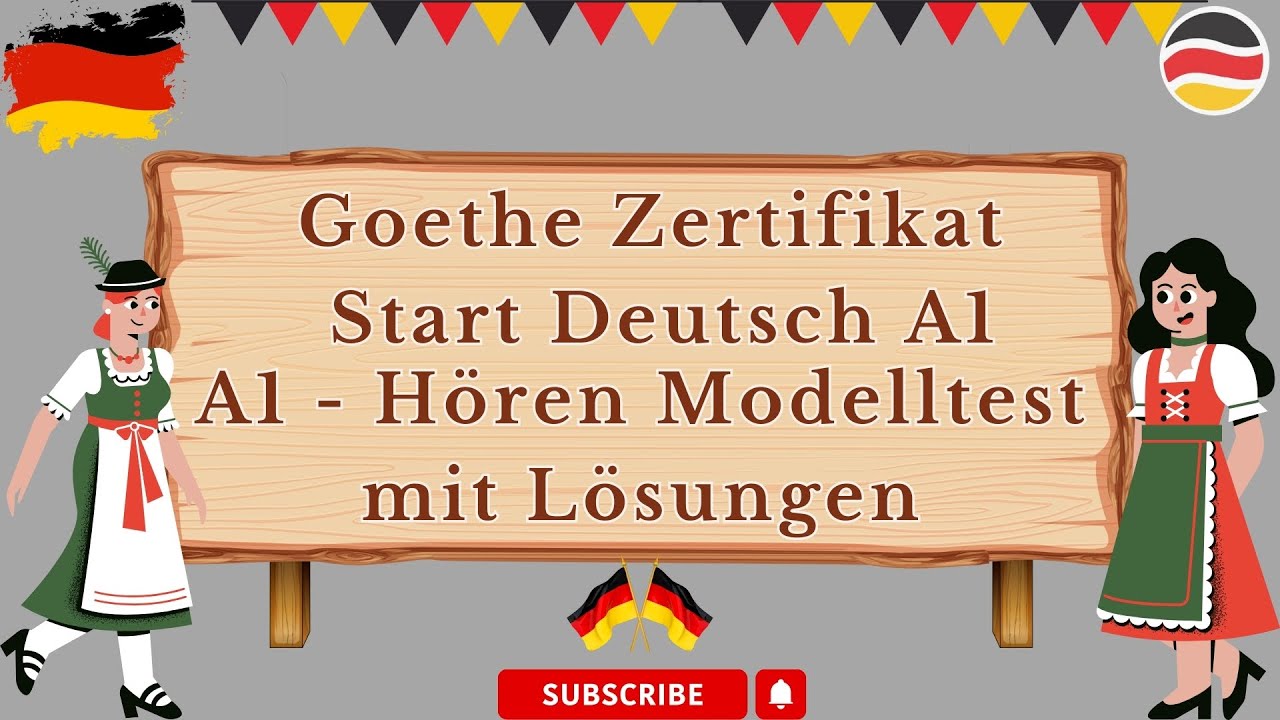German A1 Goethe Zertifikat Hören Modelltest mit Lösungen | Start ...