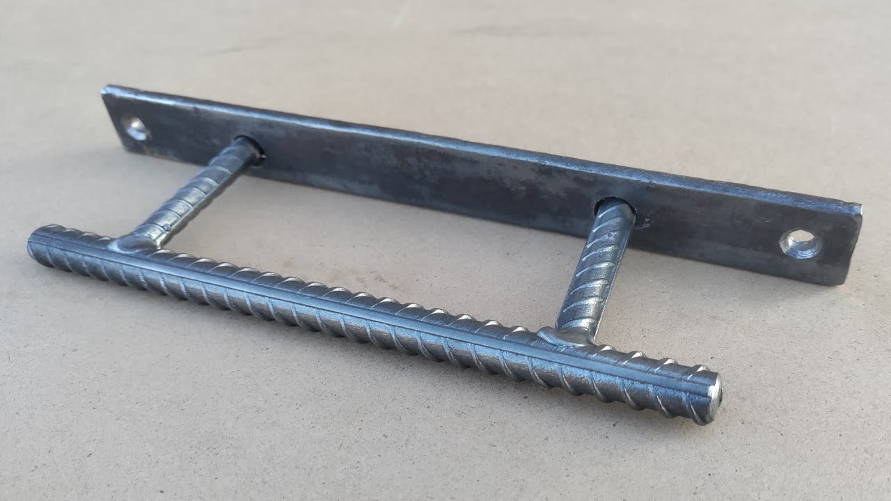 How to make door handle from metal rebar | DIY project - YouTube