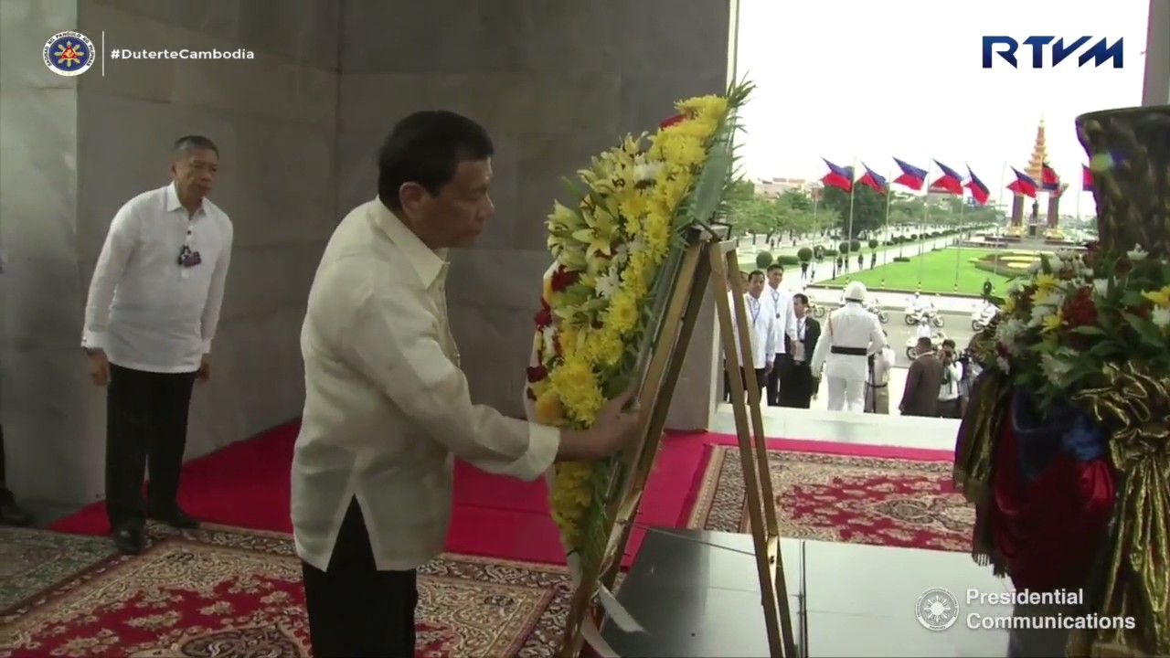President Duterte at the Wreath Laying Ceremony, Independence Monument ...