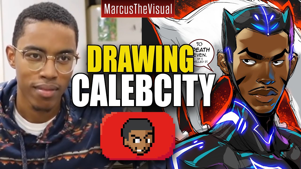 MarcusTheVisual Draws "CalebCity" Character Process Video - YouTube