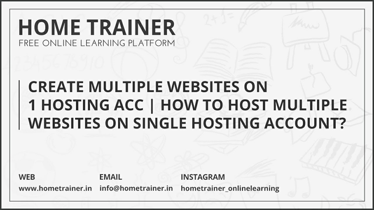 Create Multiple Websites On 1 Hosting Acc | How to Host Multiple ...