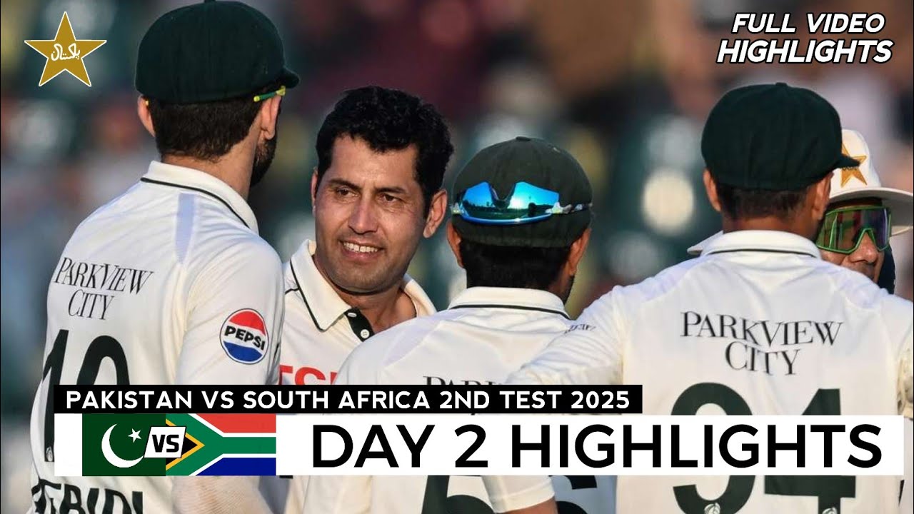 Pakistan Vs South Africa 2nd Test 2025 Day 2 Full Highlights | PAK vs ...