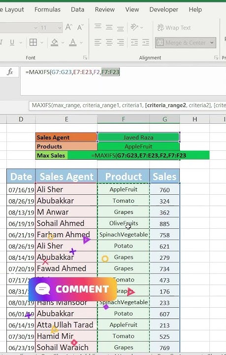 Find Max Value Based on Multiple Criteria in Excel Formula with MAXIFS Function. #excel #shorts ...