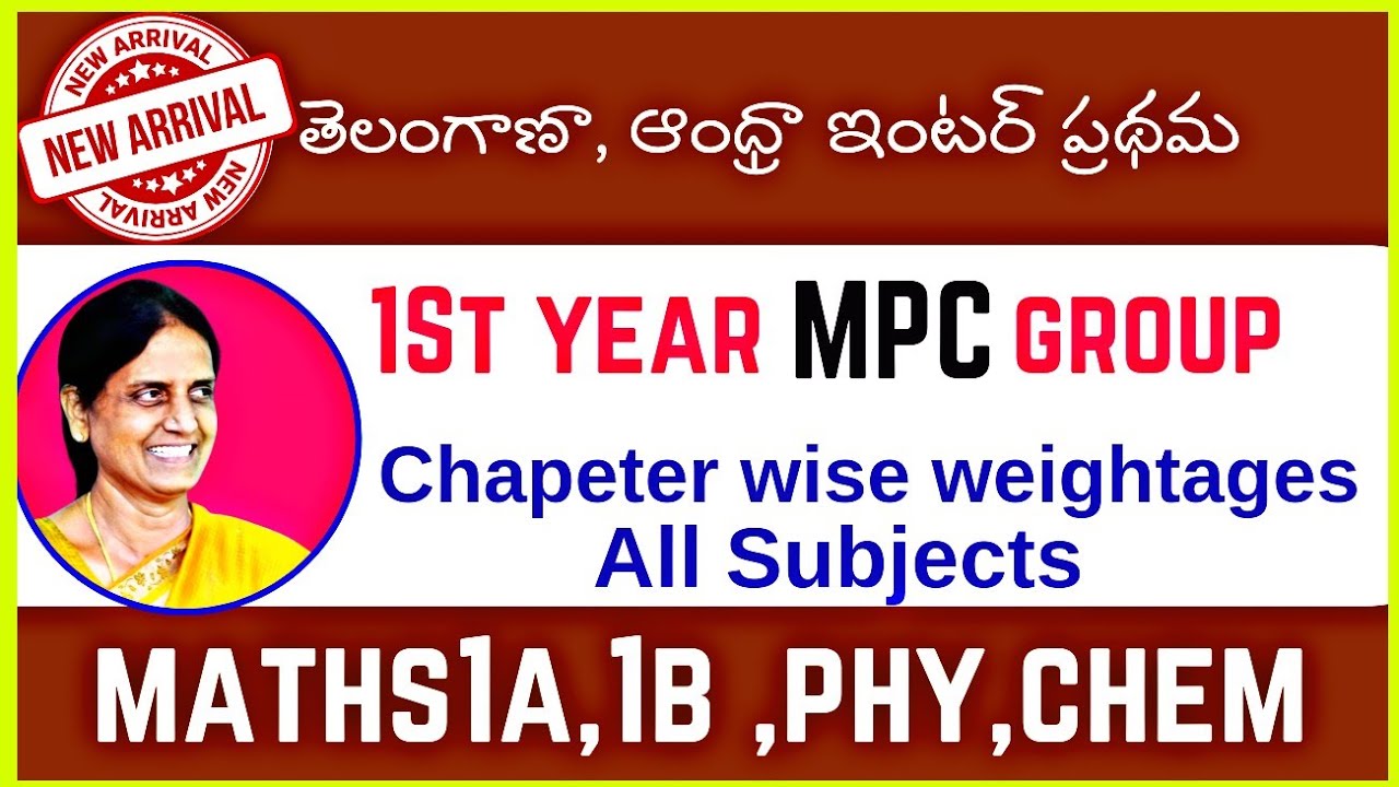 Inter First year MPC All Subjects Chapter wise weightages AP, TS - YouTube