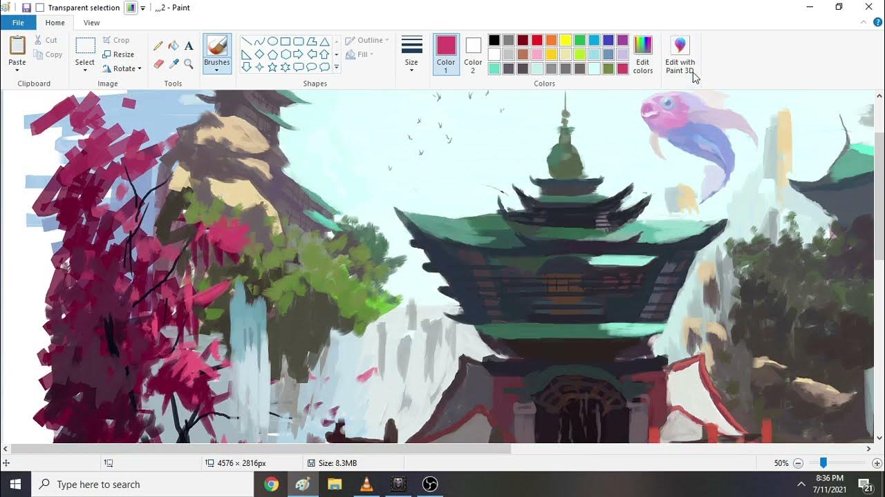 Concept art| in MS Paint using mouse - YouTube