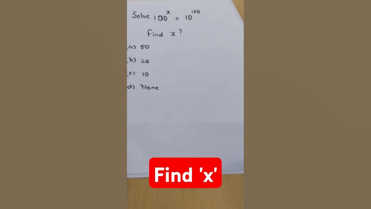 Find x value - YouTube