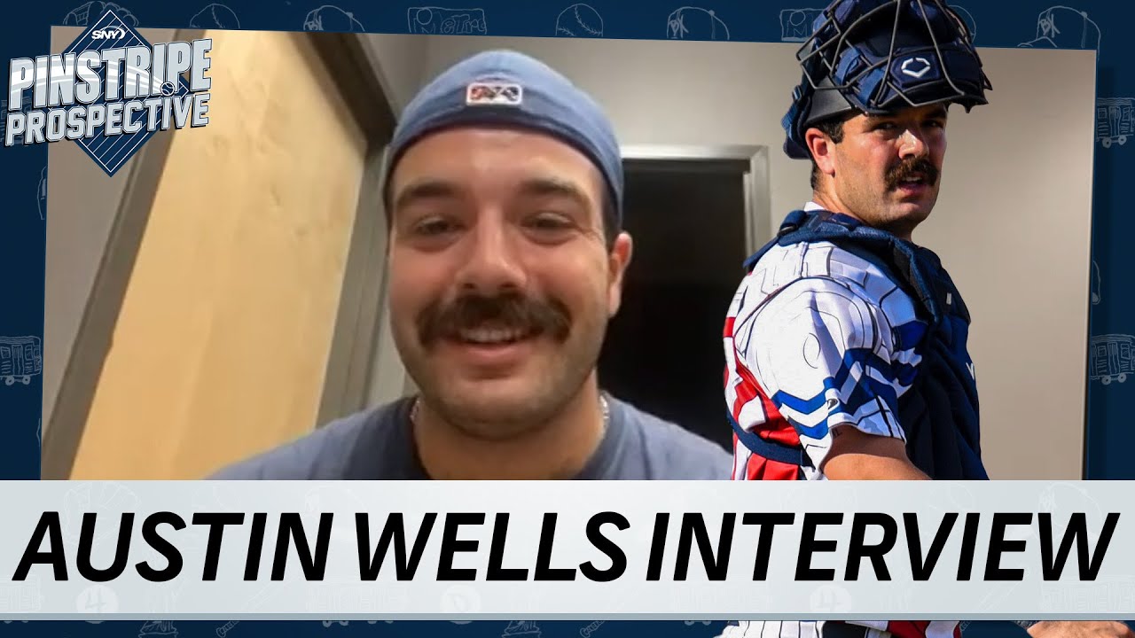 Austin Wells talks iconic mustache, success at the plate, and catching ...