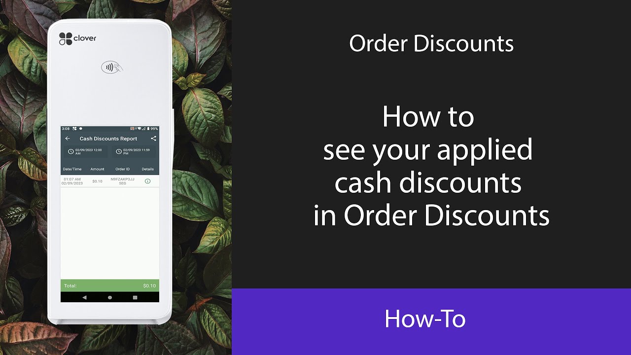 How to see your applied cash discounts in Order Discounts - YouTube