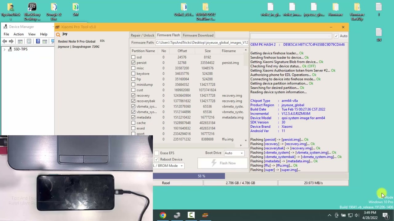 Redmi Note 9 Pro Global (Joyeuse) Auth Flashing - YouTube