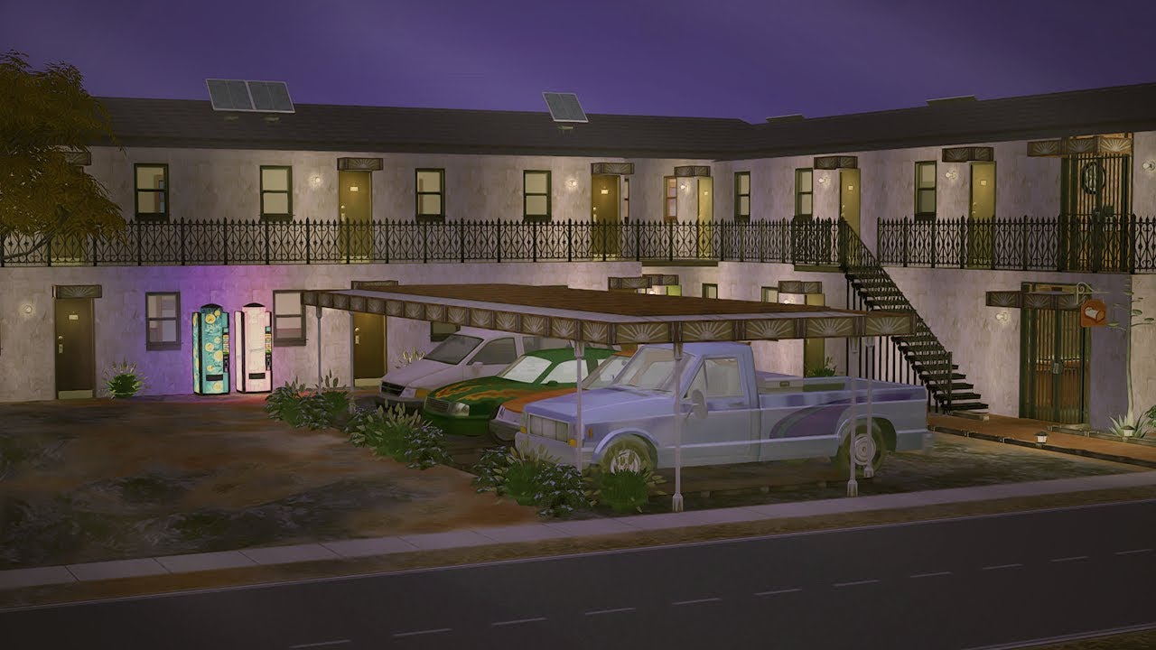 Abandoned Rundown Motel // The Sims 2: Speed Build - YouTube