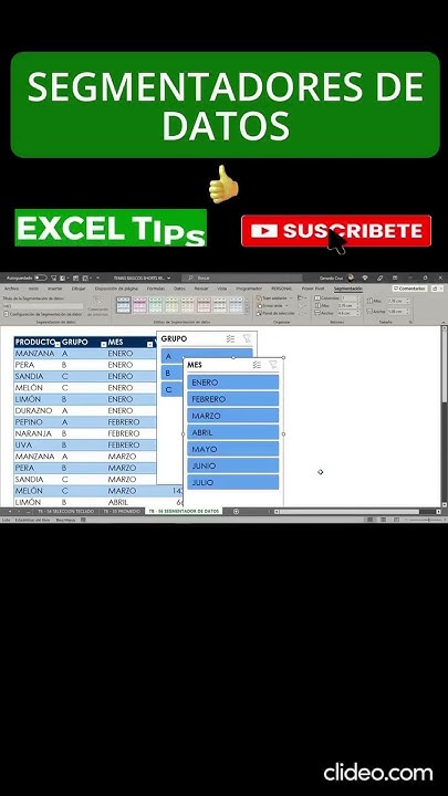EXCEL BASICO SEGMENTADOR DE DATOS - YouTube