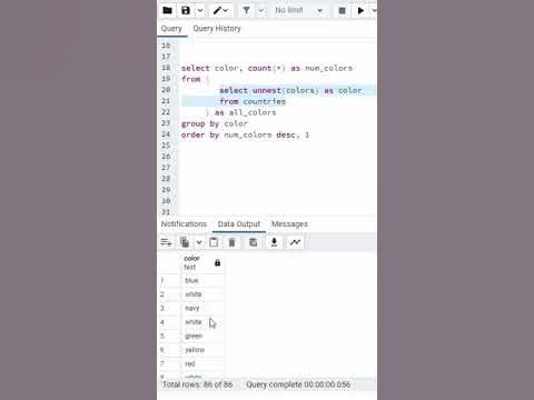 #6 UNNEST, PostgreSQL - ARRAYS - convert arrays to rows #shorts - YouTube