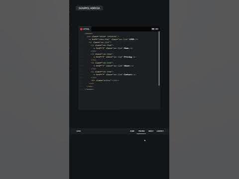 Build a Responsive Navigation Bar with HTML and CSS - Tutorial | #shortsvideo #shortvideo # ...