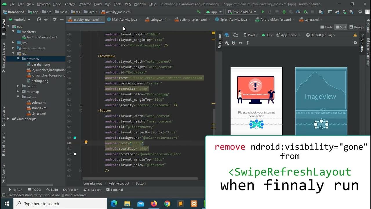 No Internet Connection Dialog Convert Website Into Android App Part 12 - YouTube