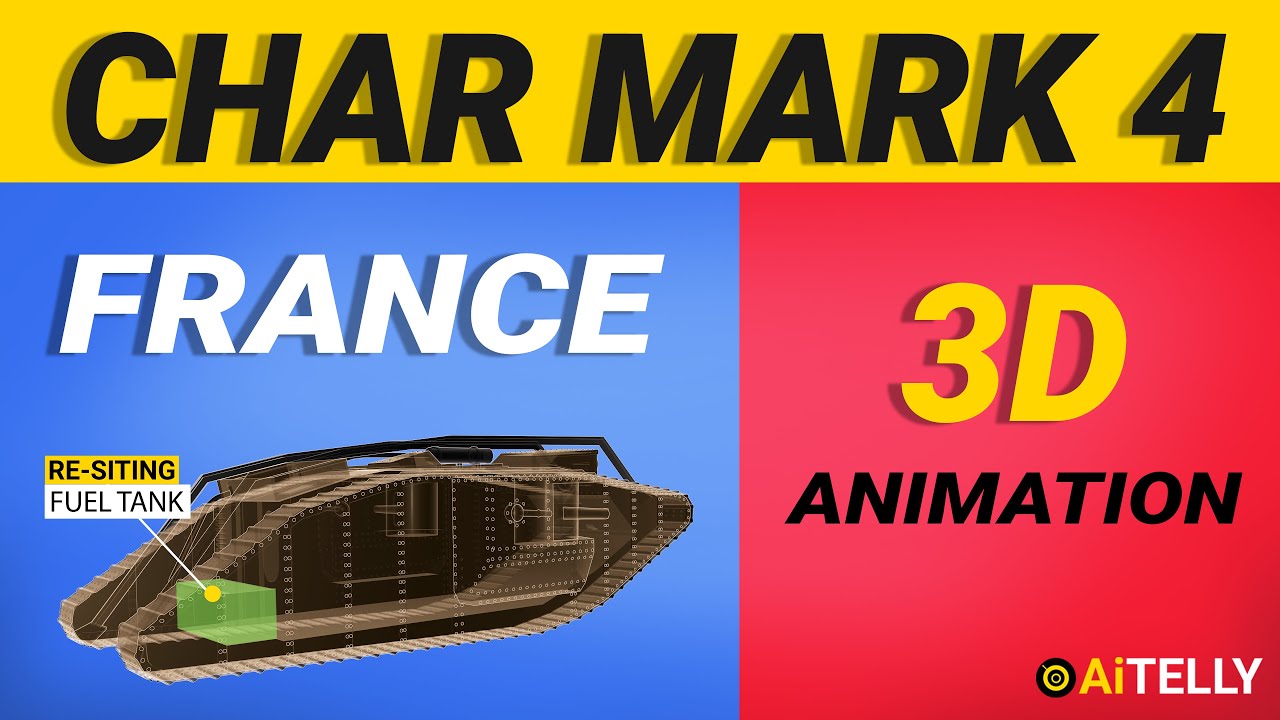 Char Mark 4 Première Guerre Mondial (3d Animation Mark 4 tank) - YouTube