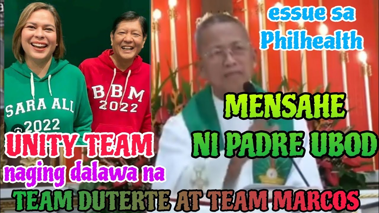 PADRE CIANO UBOD MENSAHE UNITY NAGING TEAM DUTERTE | TEAM MARCOS - YouTube