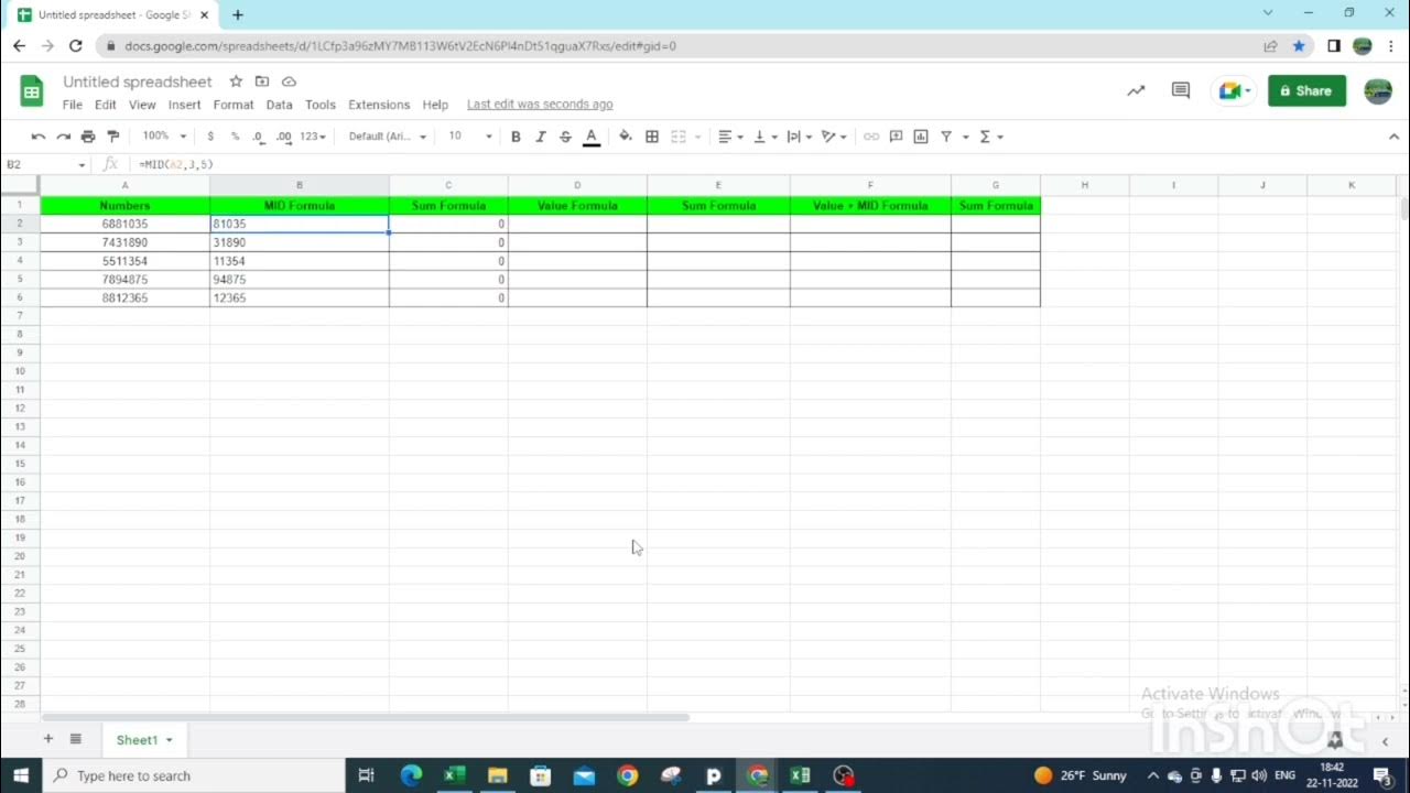 Excel / Google Sheet Formula Convert Text Into Number Format #excel #googlesheets #exceltricks ...