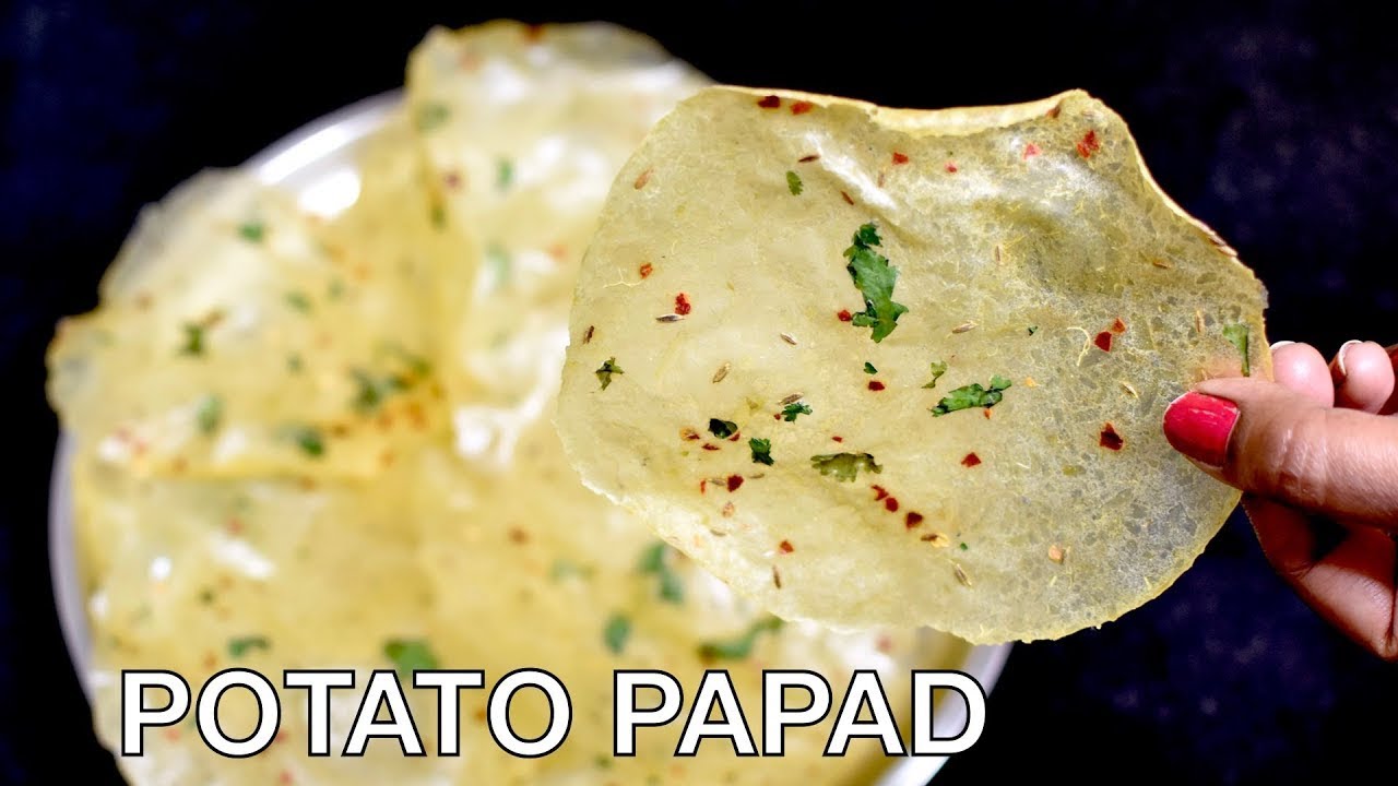 Crunchy Delight: Homemade Potato Papad Recipe | Alpana Shahi - YouTube