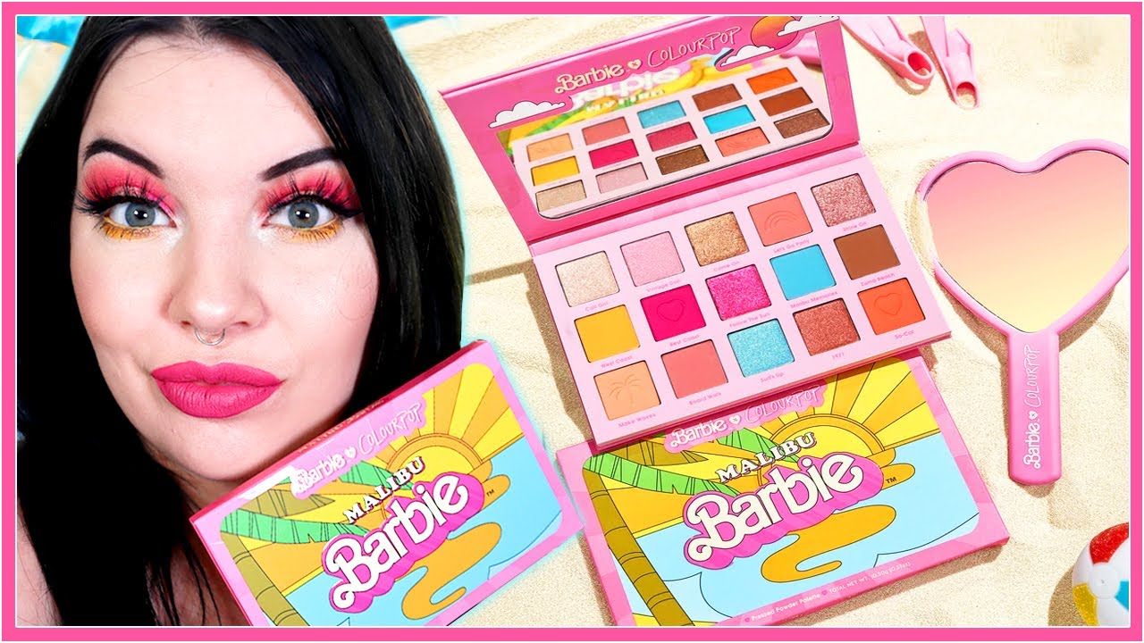Malibu Barbie x Colourpop Palette 🌺🏖 | Review + Swatches - YouTube