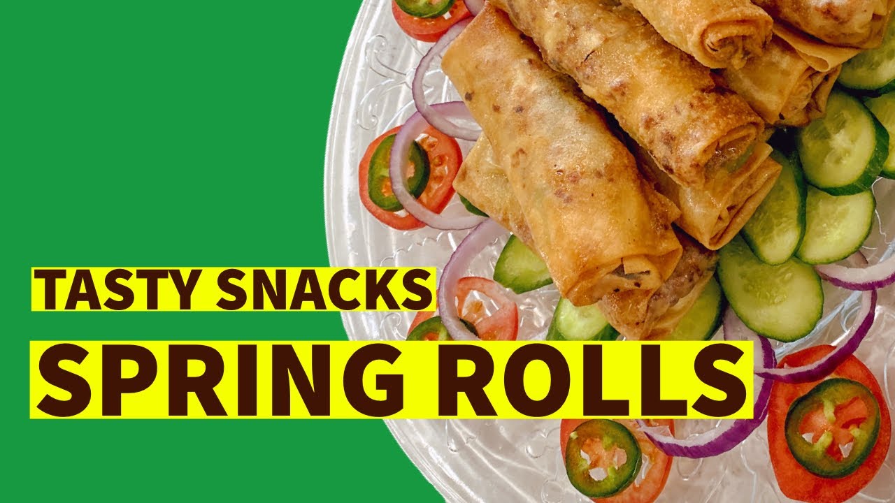 Beef Spring Rolls | Non Veg Restaurant Style Recipe | Tasty Snacks ...