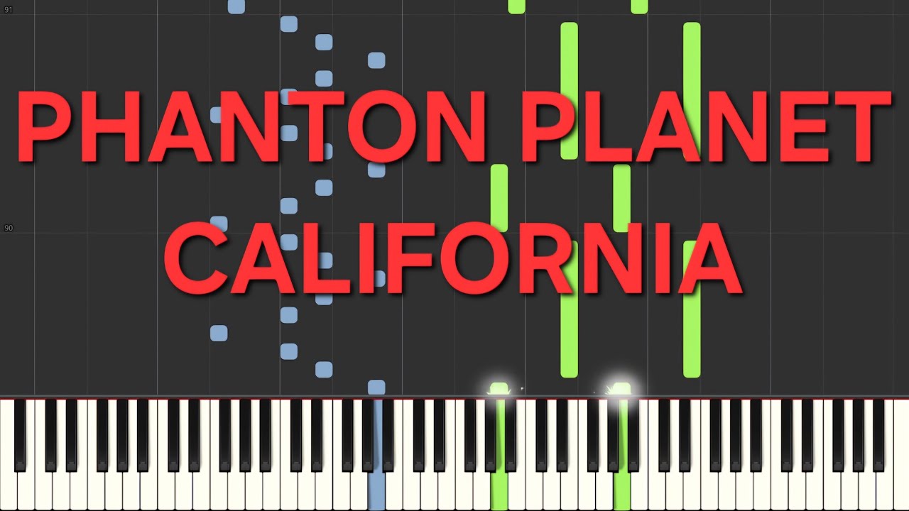 phanton planet~california(rallentato-slow)=piano facile easy tutorial ...
